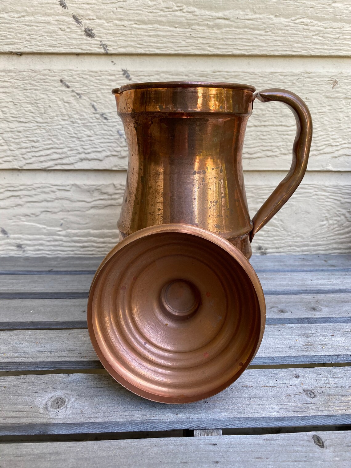 Copper Carafe With Handle and Lid - Etsy UK