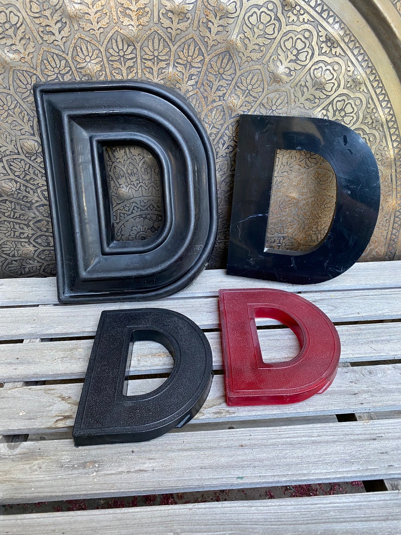 Four Vintage Hard Plastic Marquee Letter D/vintage Marquee Letters - Etsy
