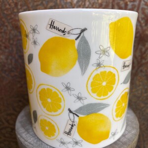 Harrods Lemon Motif Bone China Mug/tea Cup - Etsy