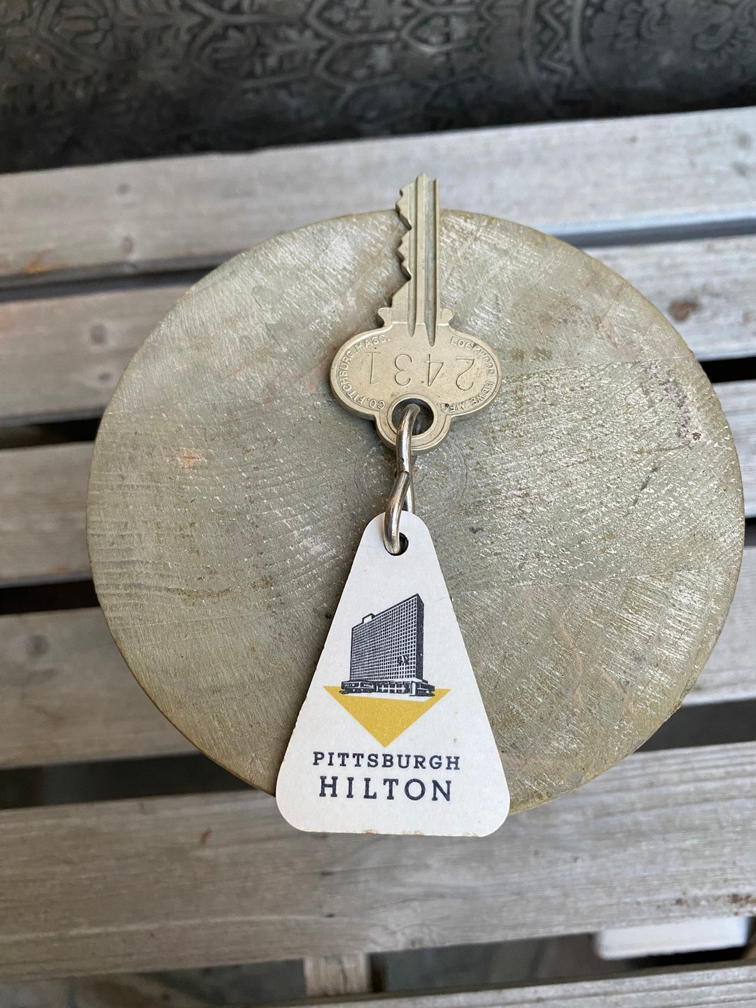 Vintage Key/key Fob From Pittsburg Hilton Room 2421/hilton Hotel ...