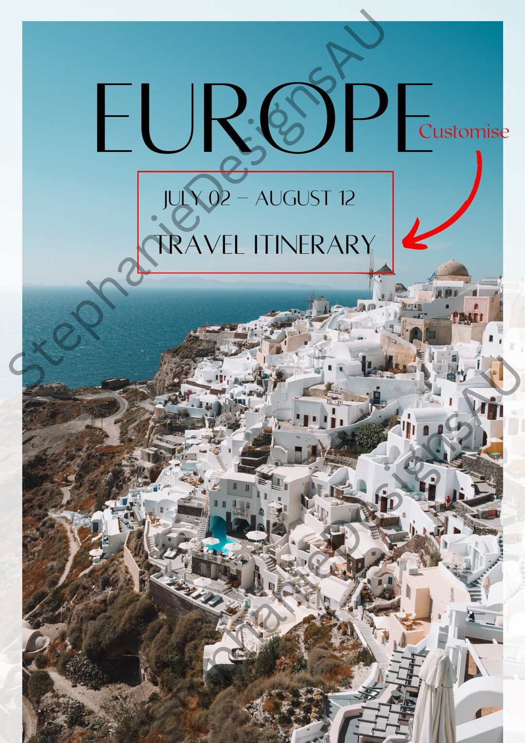 European Travel Itinerary Template - Etsy