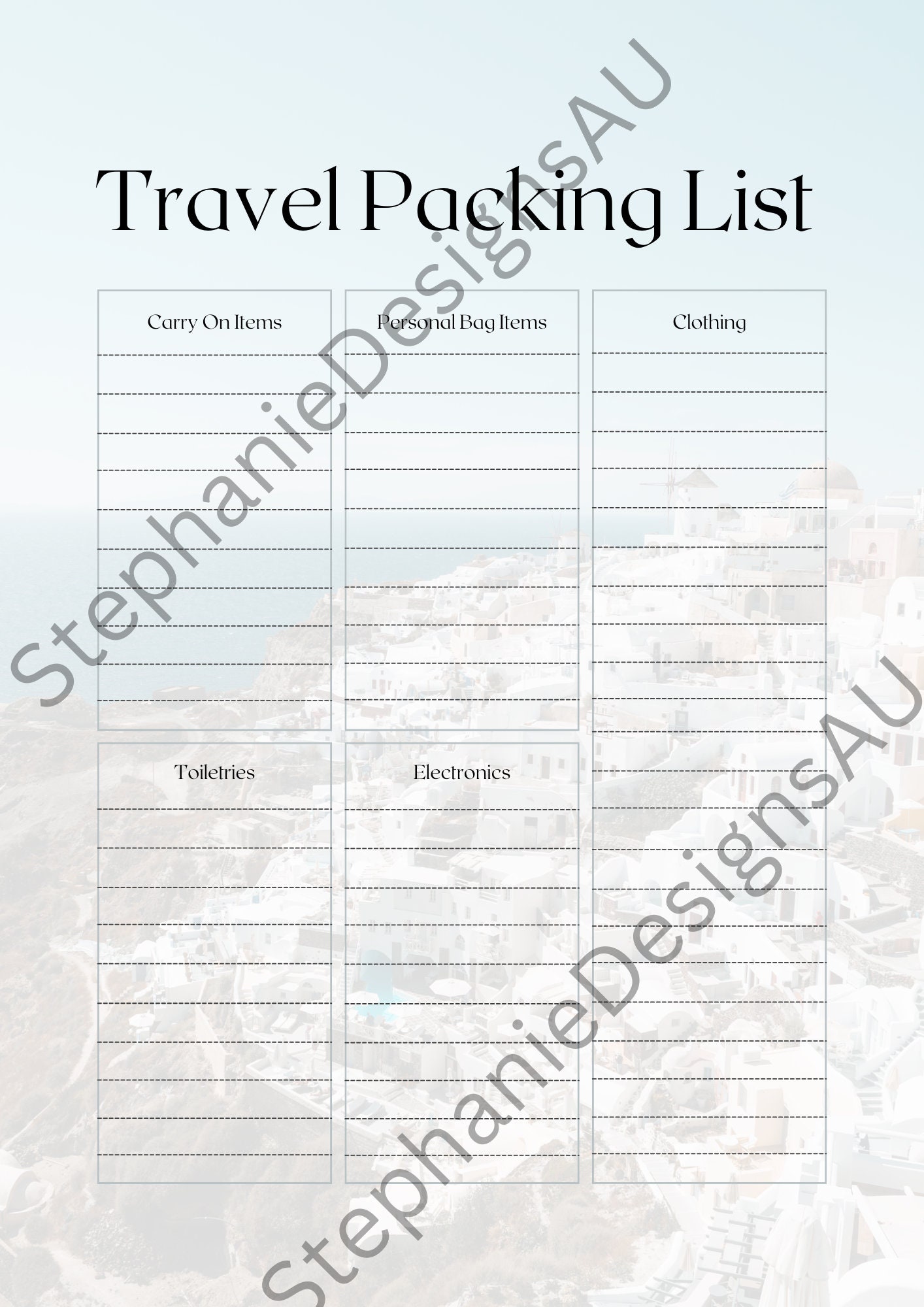 European Travel Itinerary Template - Etsy