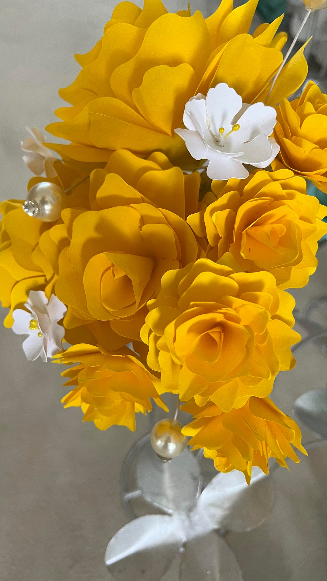 Paper Flower Rose Arrangment Set - Etsy