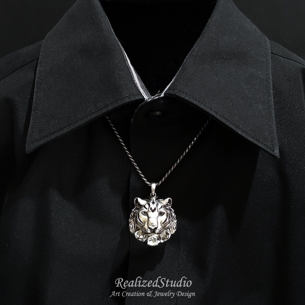 Tiger Silver 925 Pendant Artisan Jewelry Zodiac Year of the Tiger - Etsy
