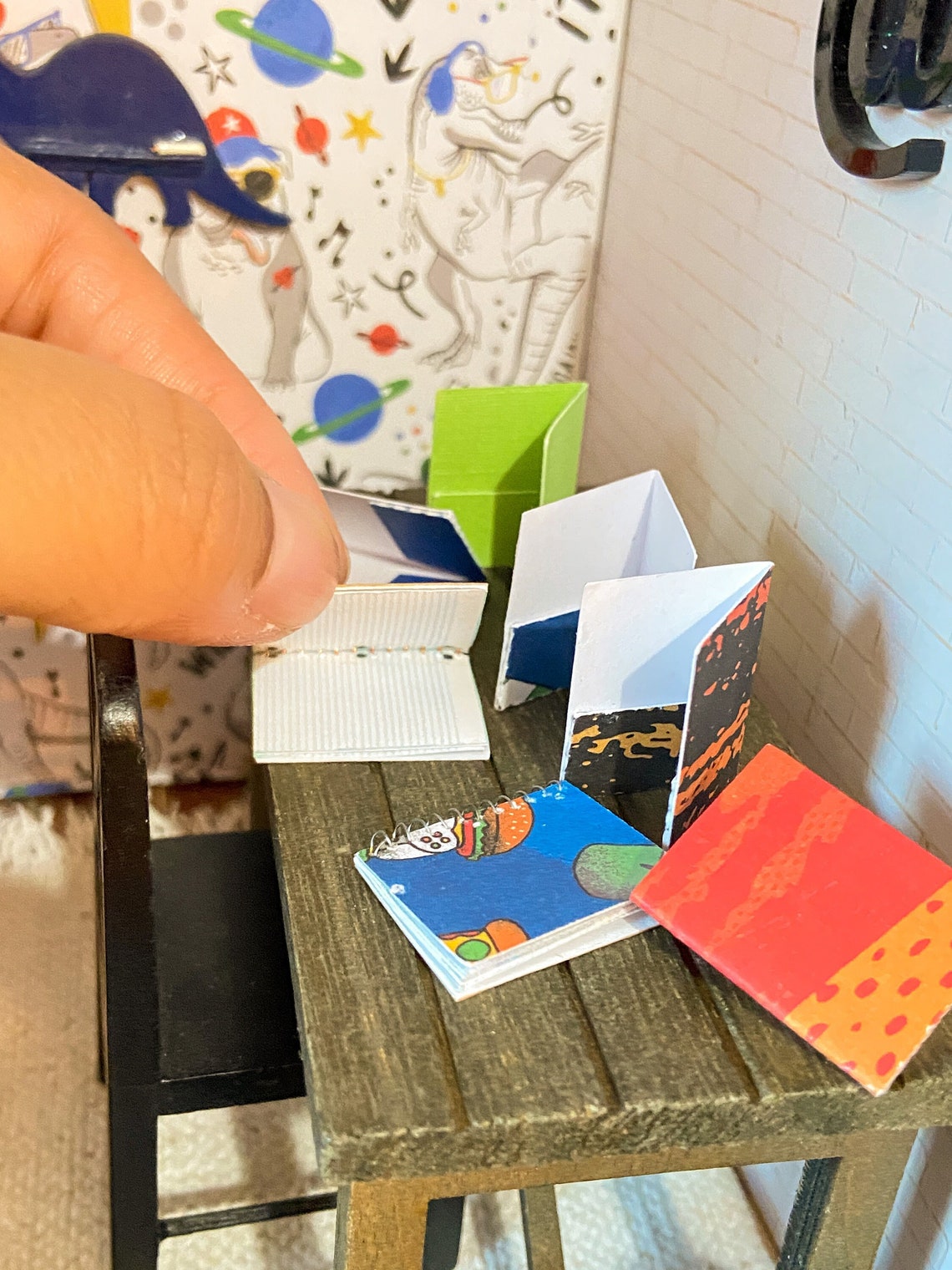 1:12 Dollhouse Miniature Spiral Notebook, School Supplies for Miniature ...