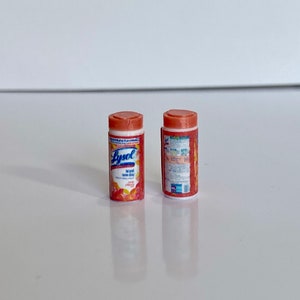 Miniature Lysol Wipes Canister, 1:12 Dollhouse Cleaning Accessories ...