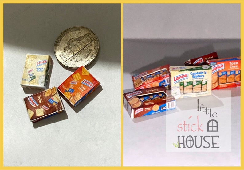1:12 Dollhouse Miniature Snack Crackers, Fake Food Groceries - Etsy
