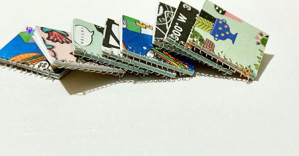 1:12 Miniature Spiral Notebook, School Supplies for Dollhouse, Theme ...