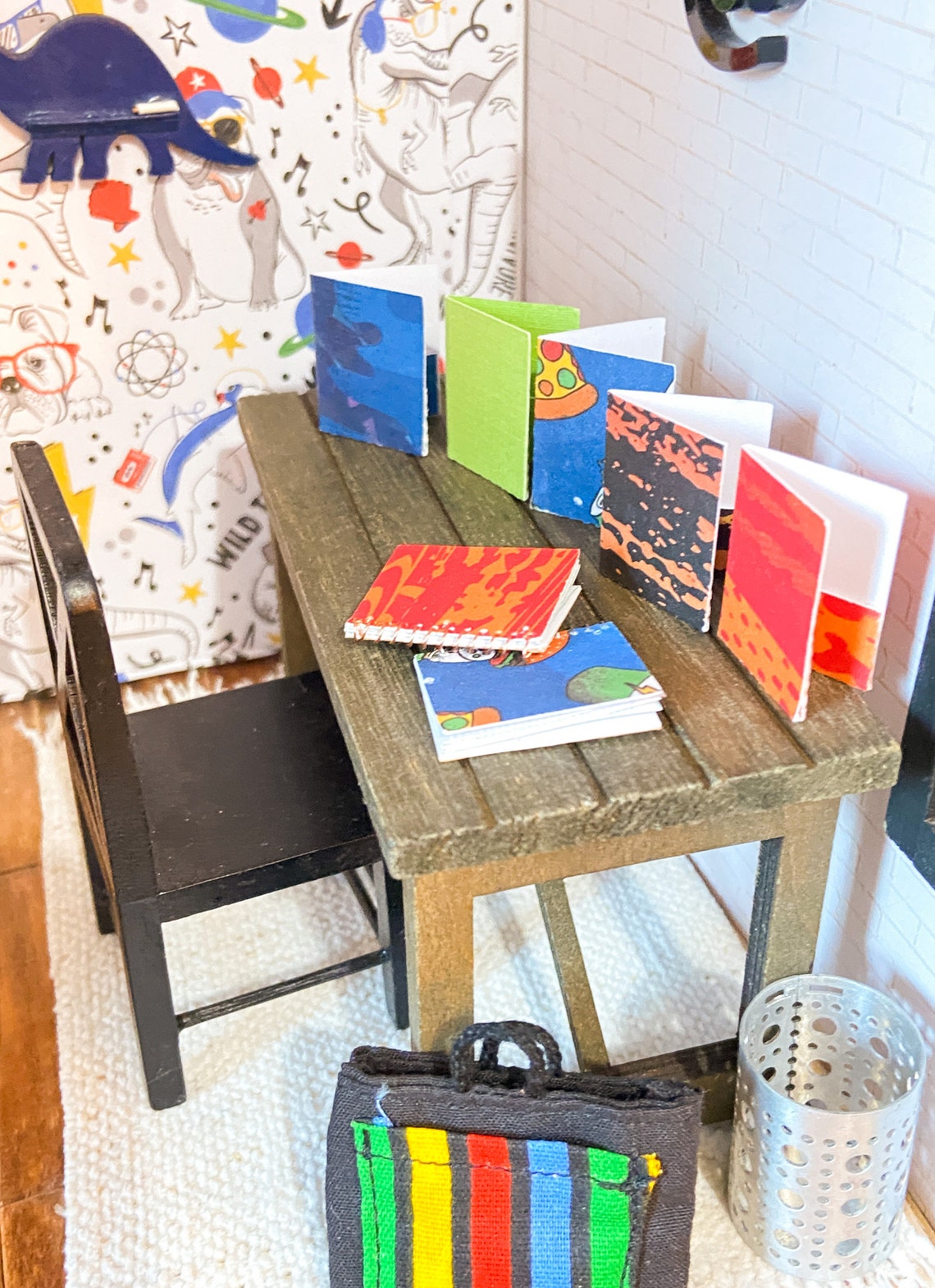 1:12 Dollhouse Miniature Spiral Notebook, School Supplies for Miniature ...