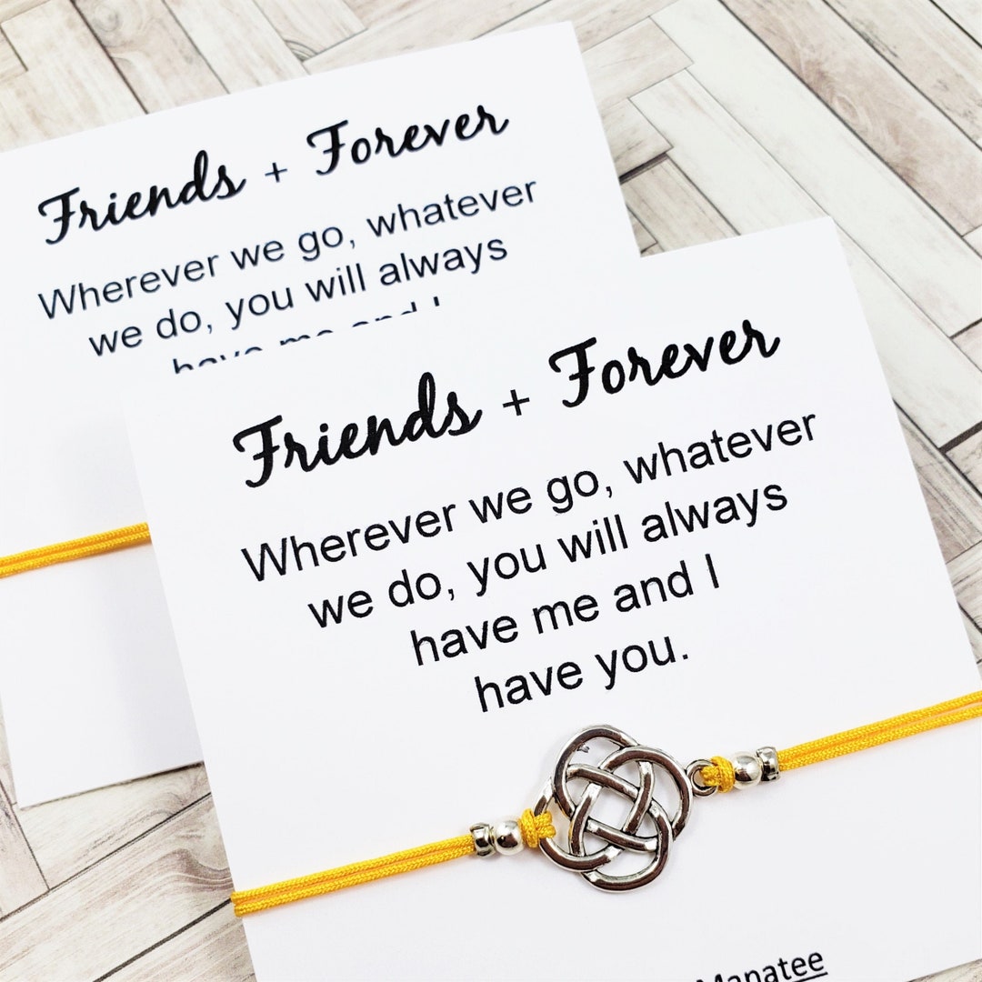 Set of TWO Friends Forever Bracelets Best Friend Gifts - Etsy
