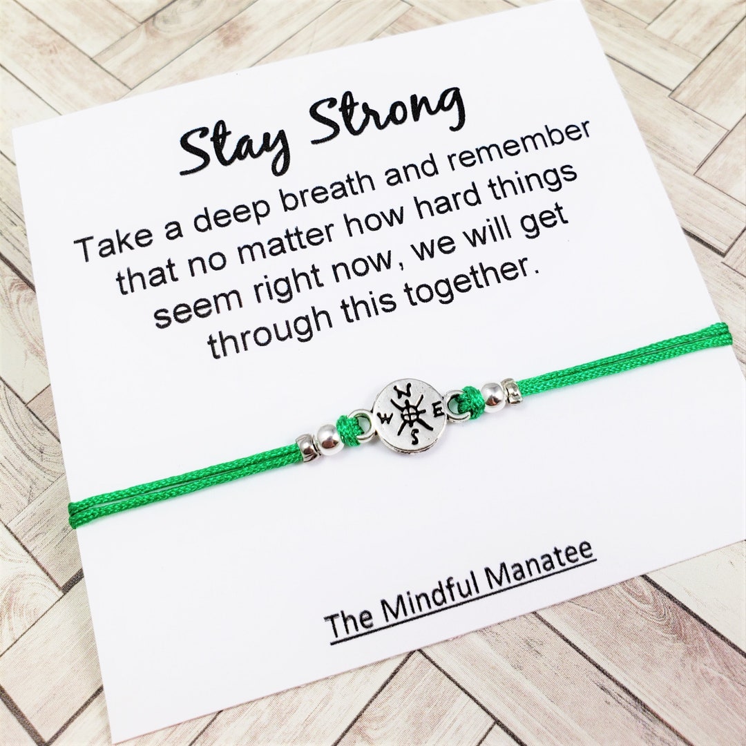 Stay Strong Card and Bracelet Gift of Encouragement - Etsy