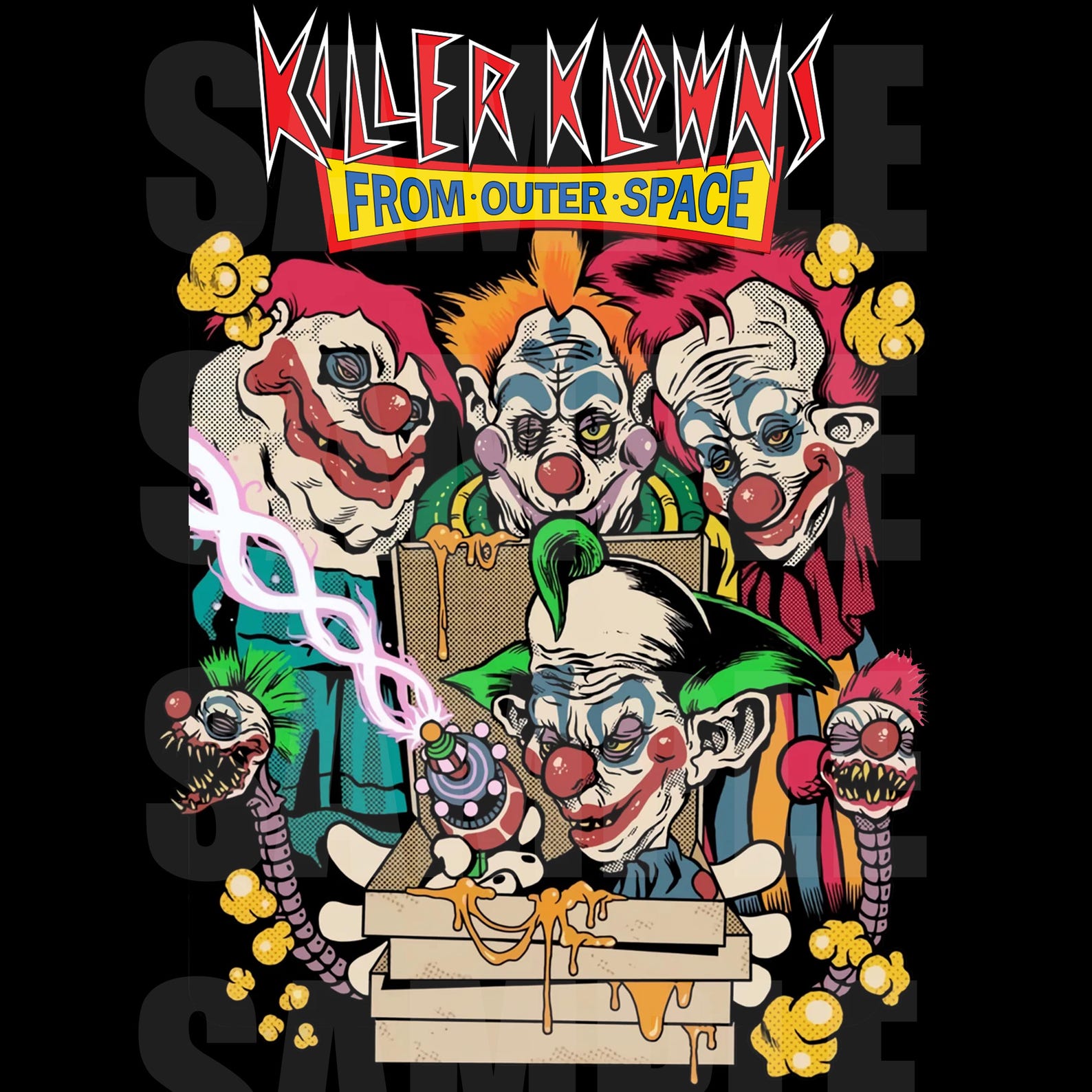 Killer Klowns Comic Style Digital Png. 3 Files in This Set - Etsy