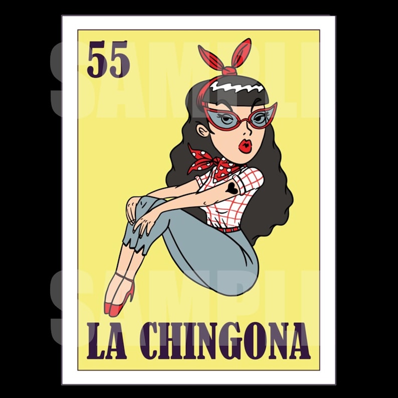 La Chingona Loteria Png - Etsy