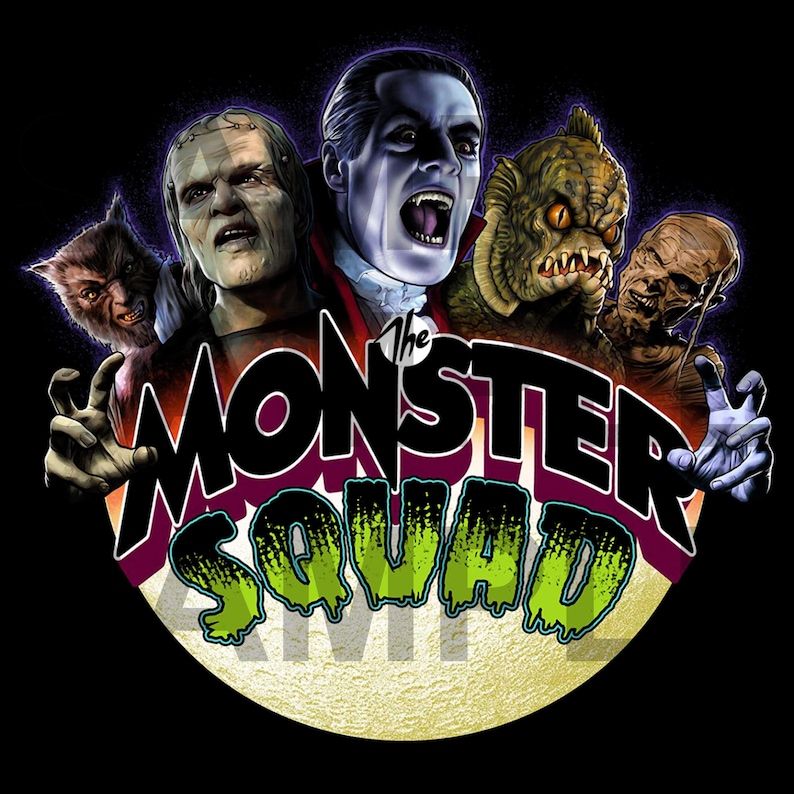 Monster Squad Blacked Out and Rasterized - Etsy