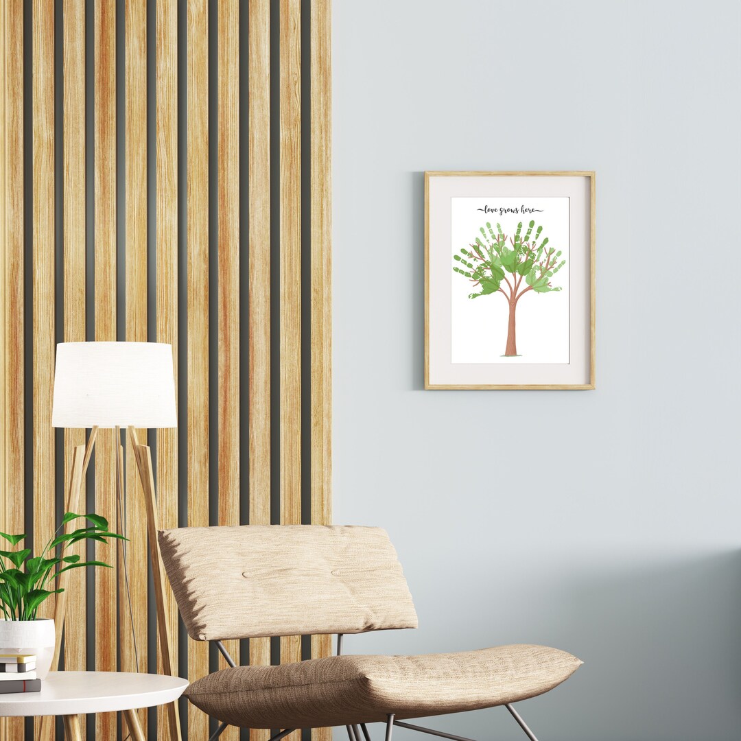Handprint Tree Printable - Love Grows Here Family Tree Print - Instant ...