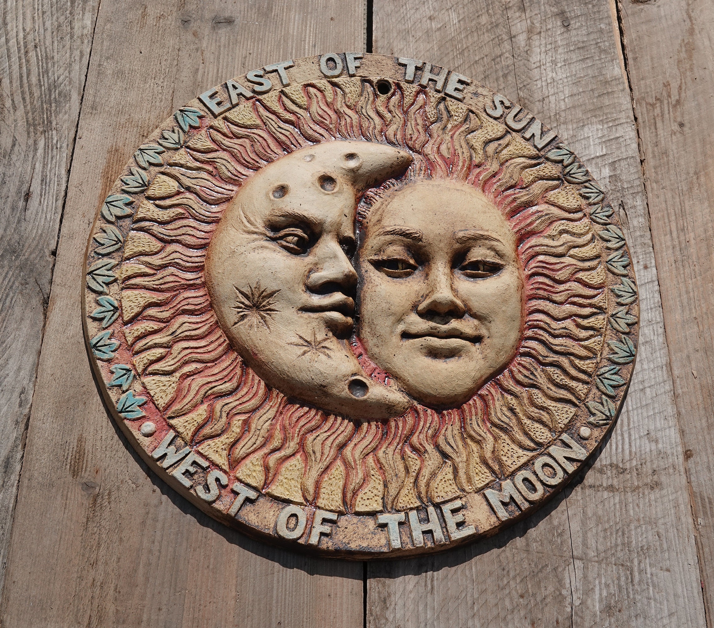 Wall Plaque 'the Sun and the Moon' - Etsy UK