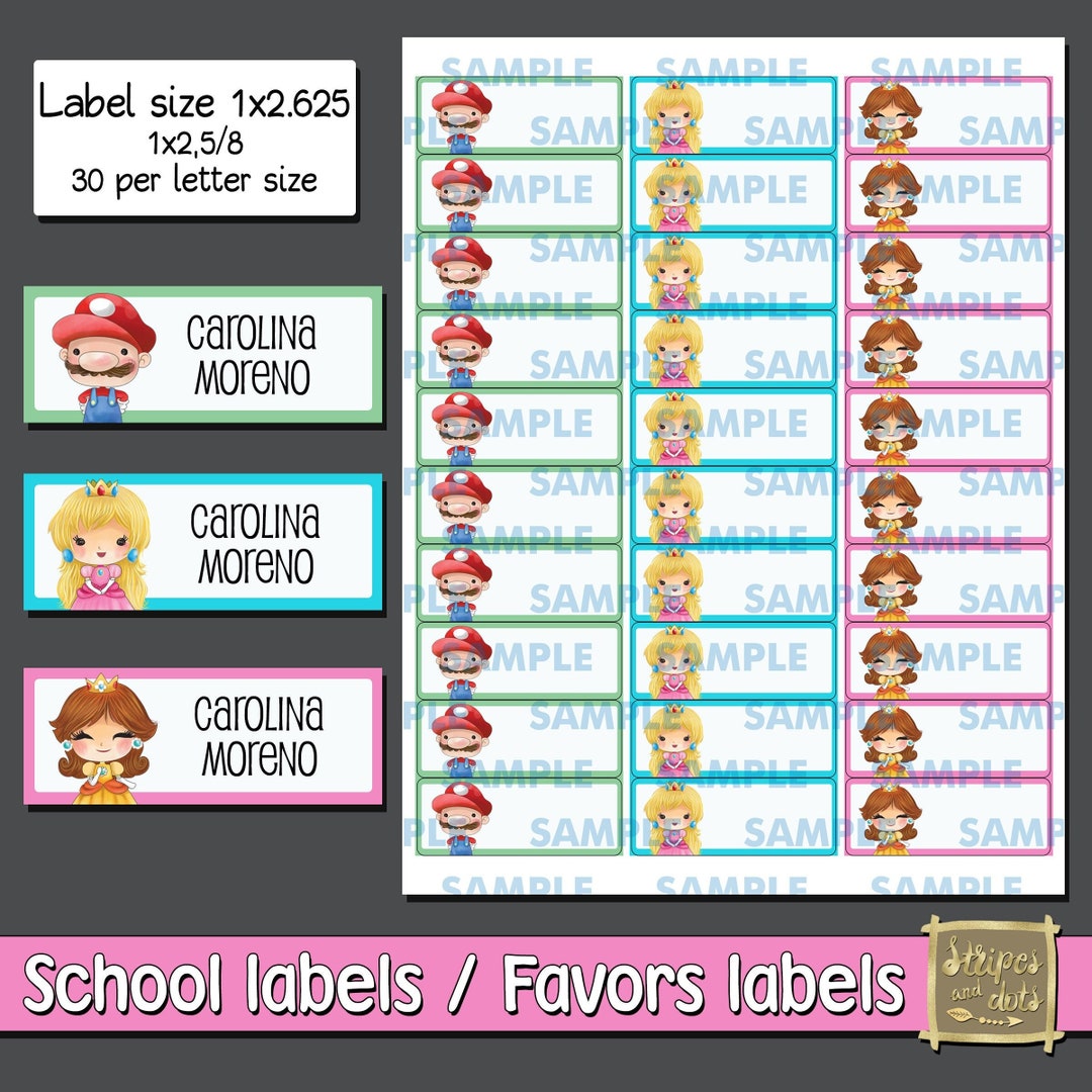 Mario Labelsmariomario Favorsmario Ideasmario School - Etsy
