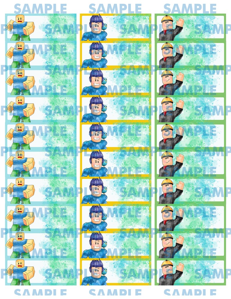 Roblox School Labelsroblox Labelsroblox Theme Labelsroblox - Etsy