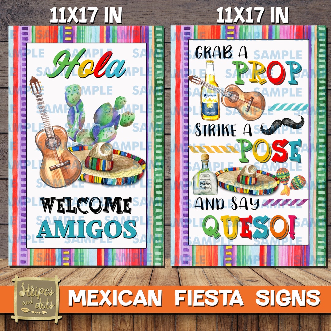 Mexican Fiesta Signs-mexican Party Signs-mexican Party - Etsy
