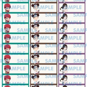 Anime Labelsanime Name Labelsschool Labelsname - Etsy