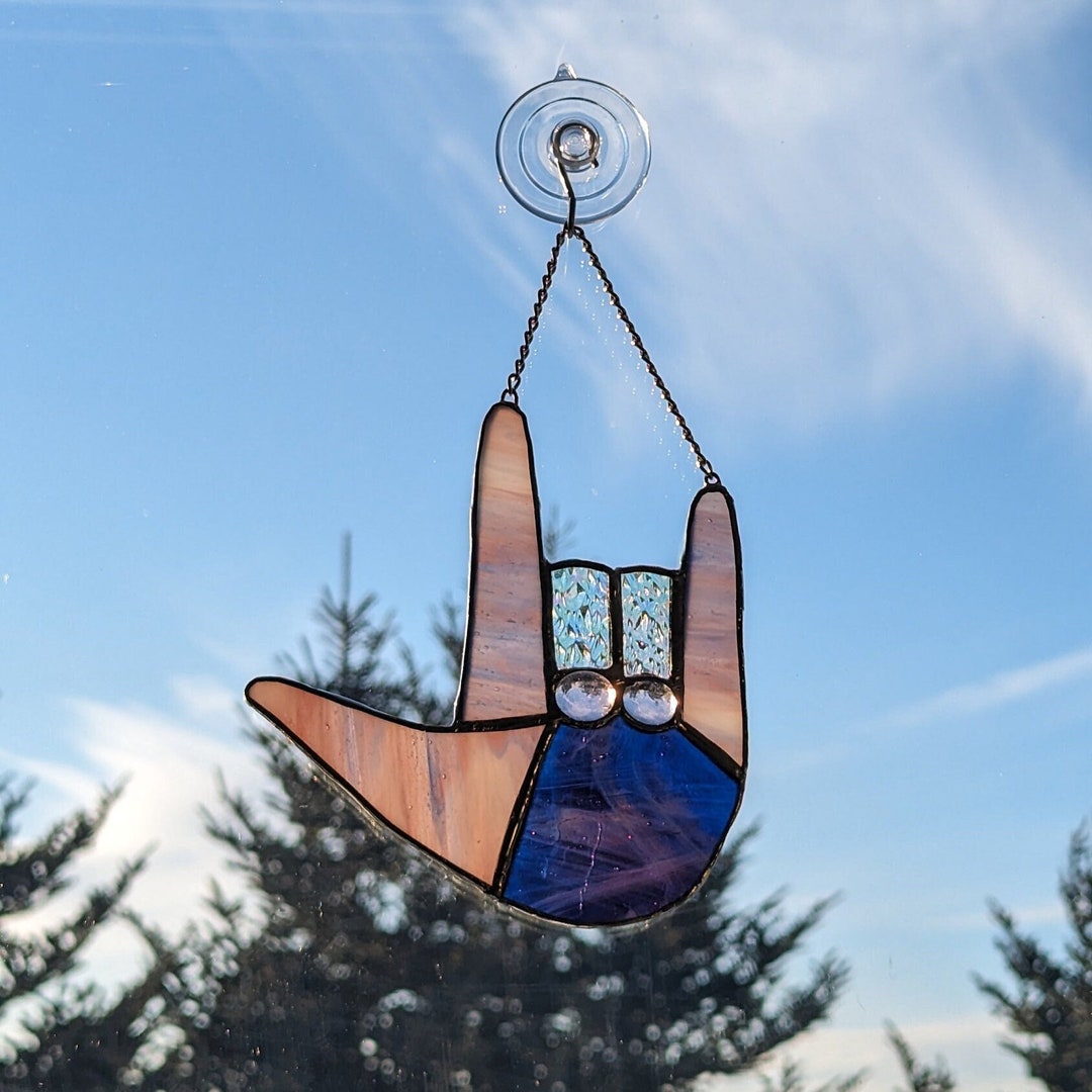 ILY American Sign Language | I Love You ASL Deaf | Stained Glass ...