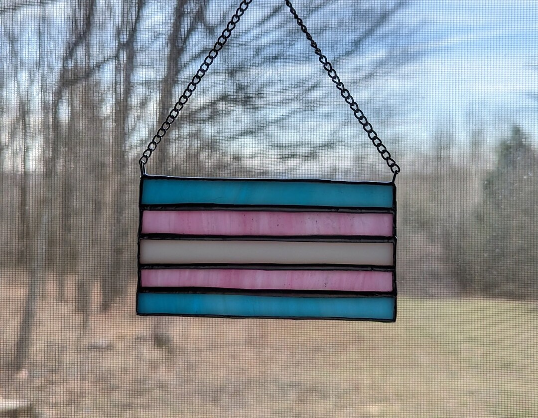Transgender Pride Flag LGBTQ Pride Trans Stained Glass - Etsy