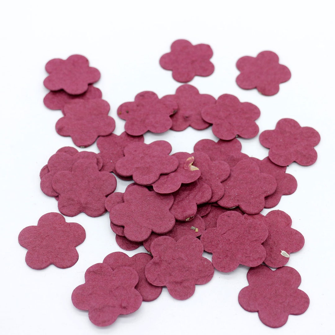 Seed Confetti Seed Paper Confetti FLOWER Claret Burgundy Sustainable ...