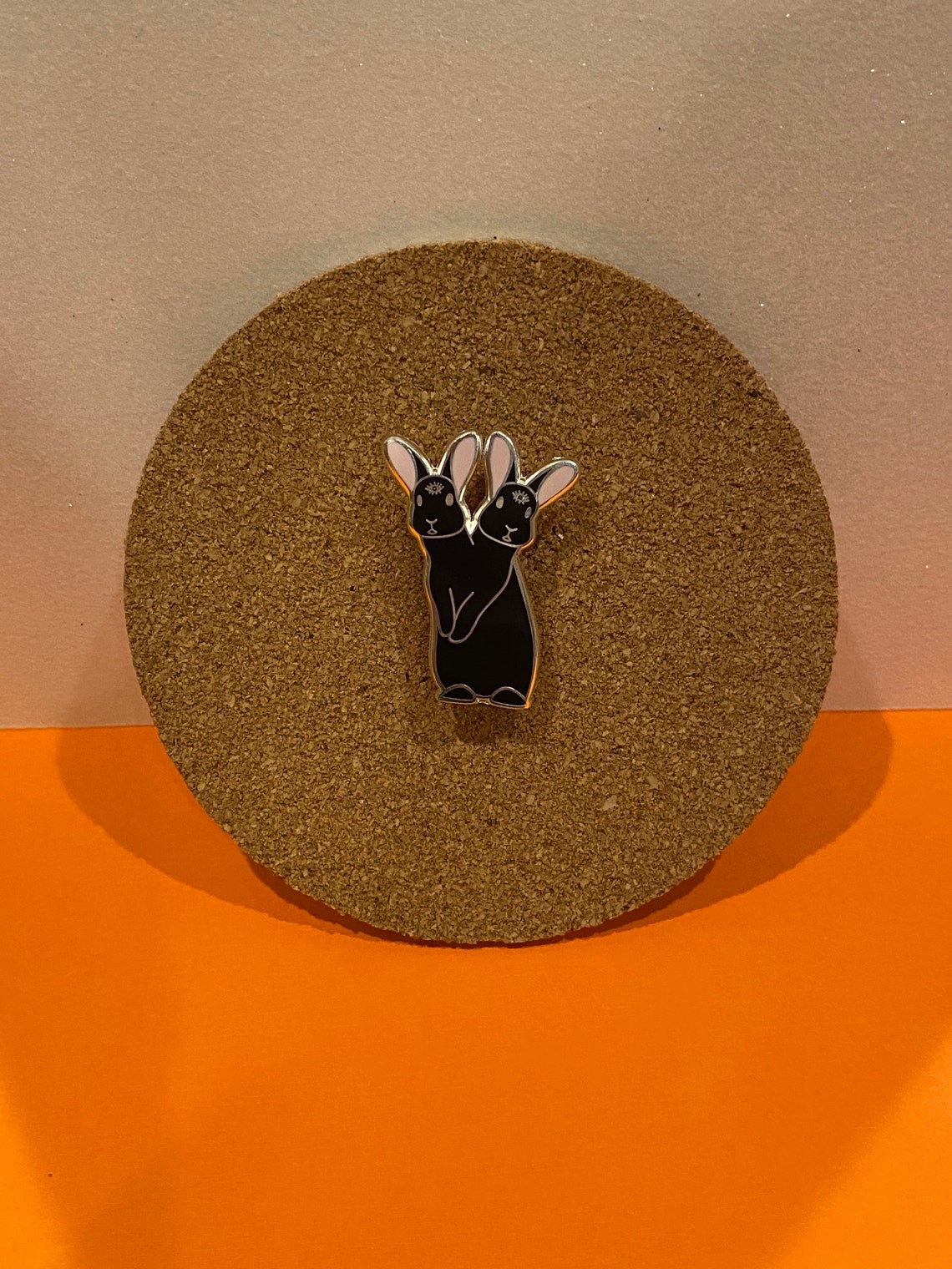 Double Headed Bunny Enamel Pin Bunny Pin Rabbit Pin - Etsy