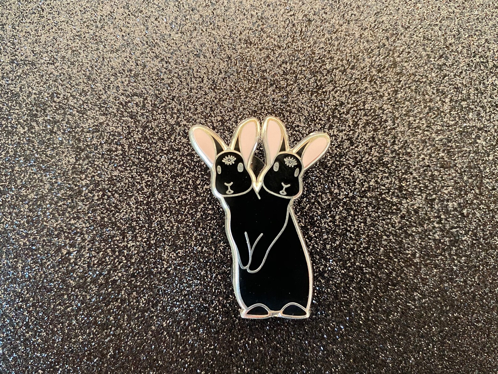 Double Headed Bunny Enamel Pin Bunny Pin Rabbit Pin - Etsy