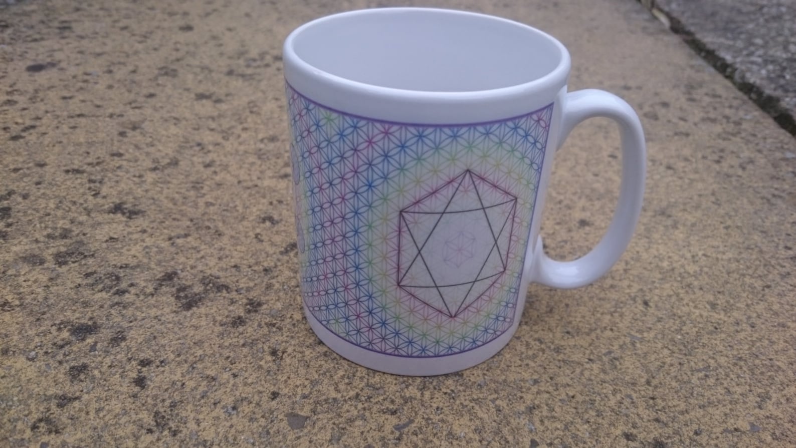 Metatron Cube Within Flower of Life Mug sacred Geometry - Etsy