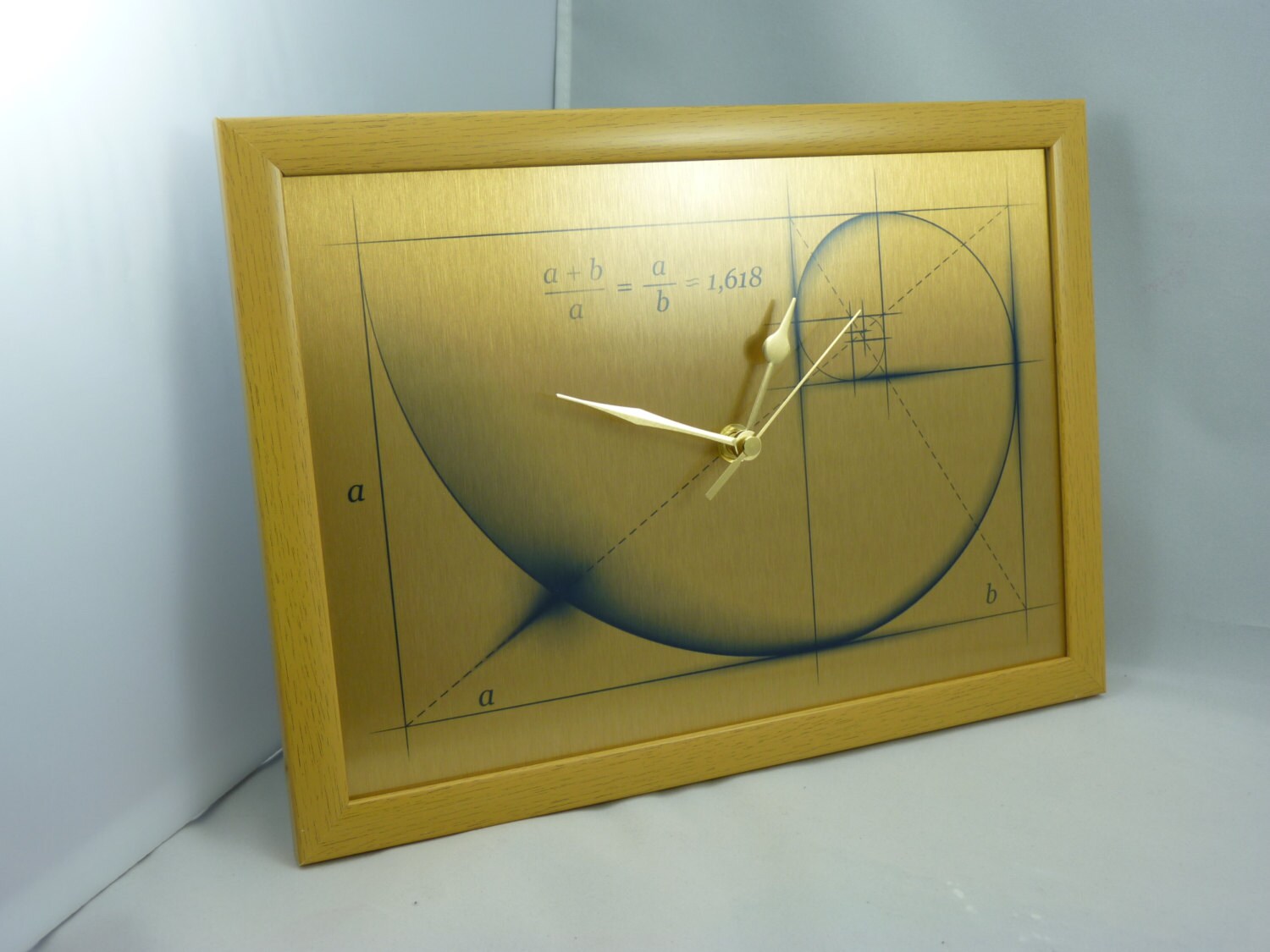 Fibonacci Golden Ratio Wall Clock sacred Geometry, Silent Non-tick With ...