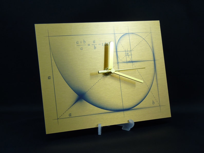 Fibonacci Desk Clock complete with Stand Sacred Geometry | Etsy