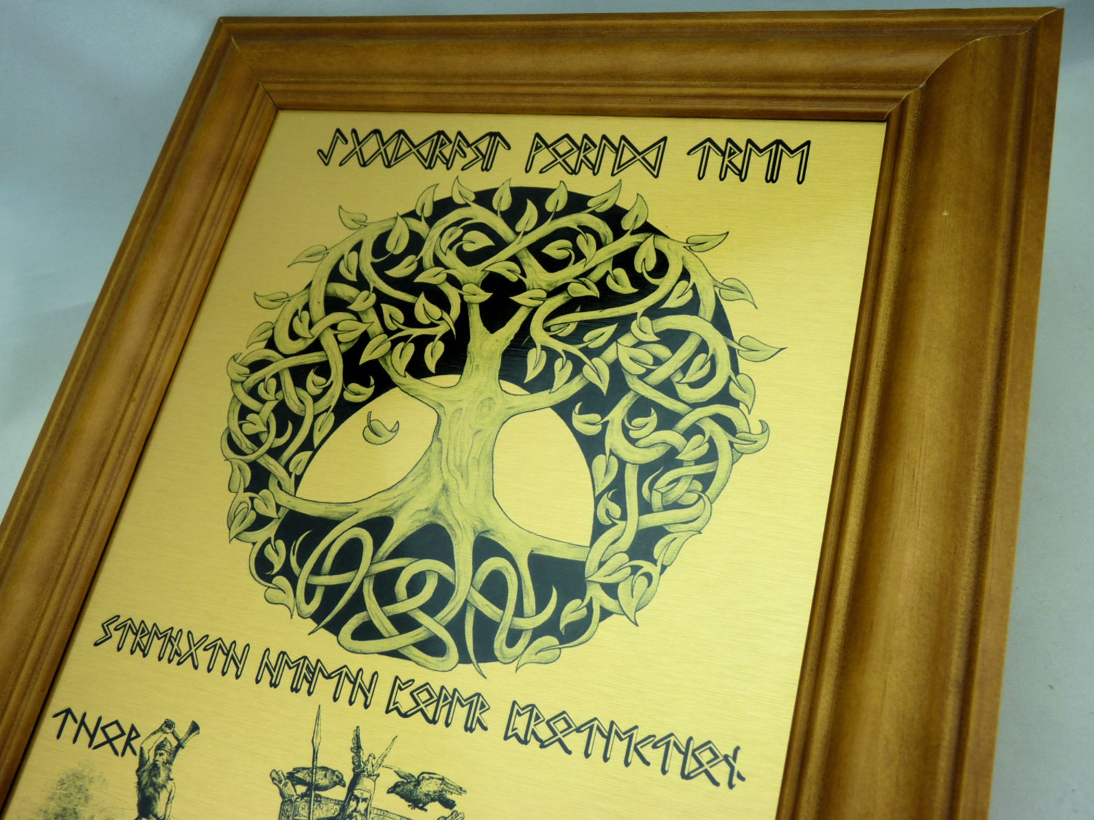 RUNE Viking WALL ART Yggdrasil World Tree Odin Thor & - Etsy