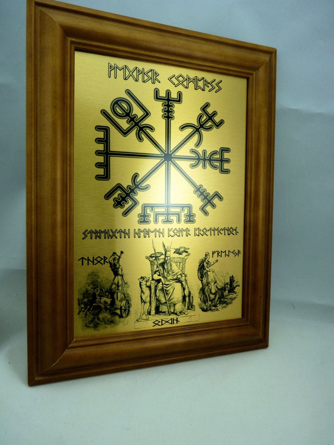 Rune Viking Vegvisir Compass WALL ART Odin Thor & Freya Art - Etsy