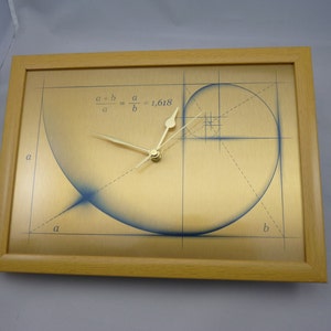 Fibonacci Golden Ratio Wall Clock -sacred Geometry, Silent Non-tick ...