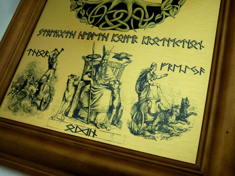 RUNE Viking WALL ART Yggdrasil World Tree Odin Thor & - Etsy