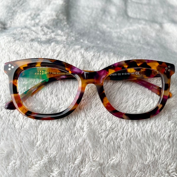 Pink Tortoise Glasses - Etsy