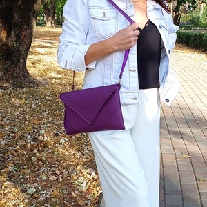 Purple Crossbody Bag,gift for Women,cross Body Purse,leather Cross Body ...