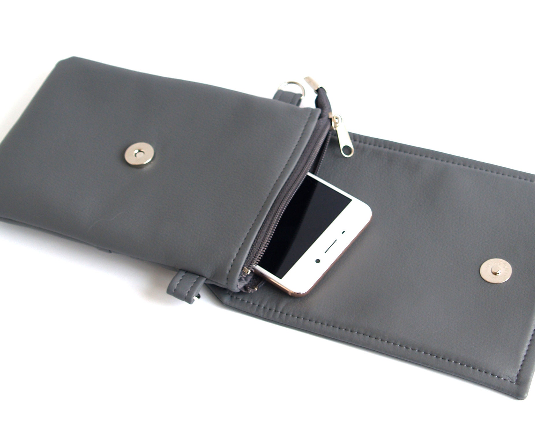 Small Crossbody Bag Black Cell Phone Bag Vegan Leather | Etsy