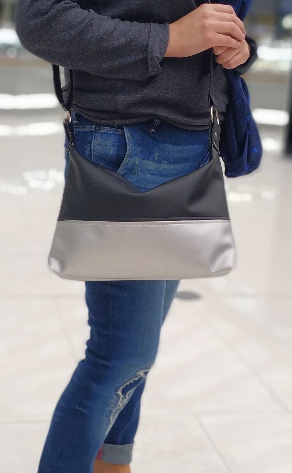 Leather Crossbody Bag Vegan Sack Bag Crossbody Bags Boho - Etsy