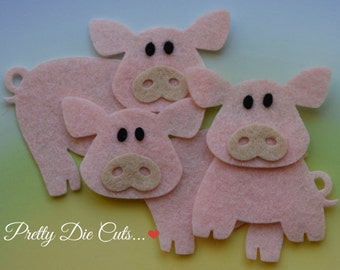 Felt Pig - Etsy