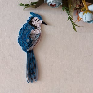 Quilling Bird, Blue Jay Bird, Christmas Ornament, Blue Bird, Window ...