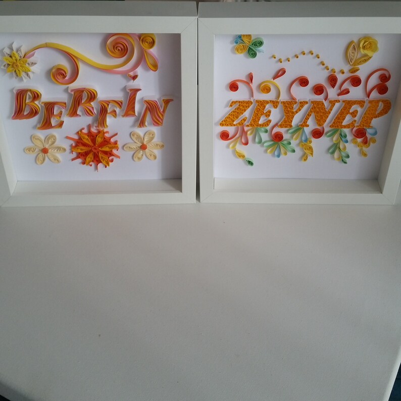 Quilling Custom Name Personalized Name Custom Name Art - Etsy