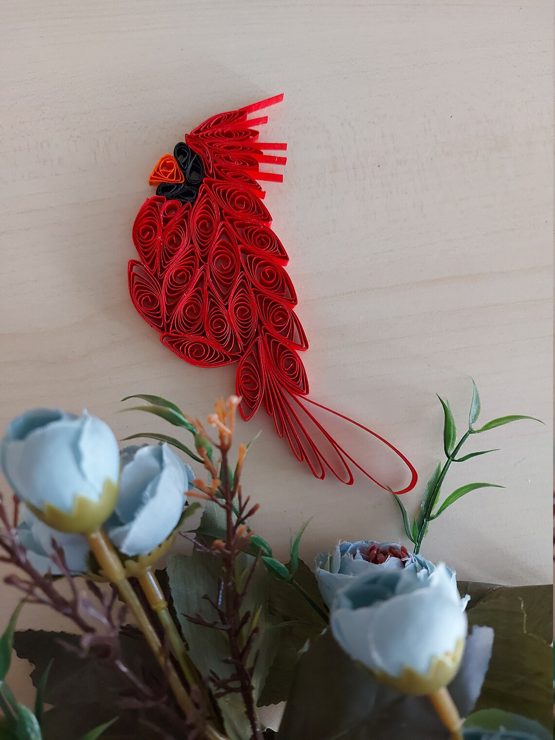 Quilling Bird Cardinal Ornament Red Christmas Bird Cardinal | Etsy Canada