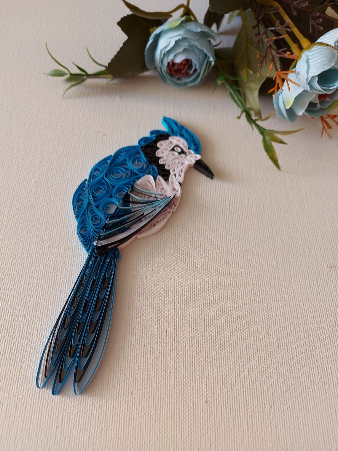 Quilling Bird, Blue Jay Bird, Christmas Ornament, Blue Bird, Window ...
