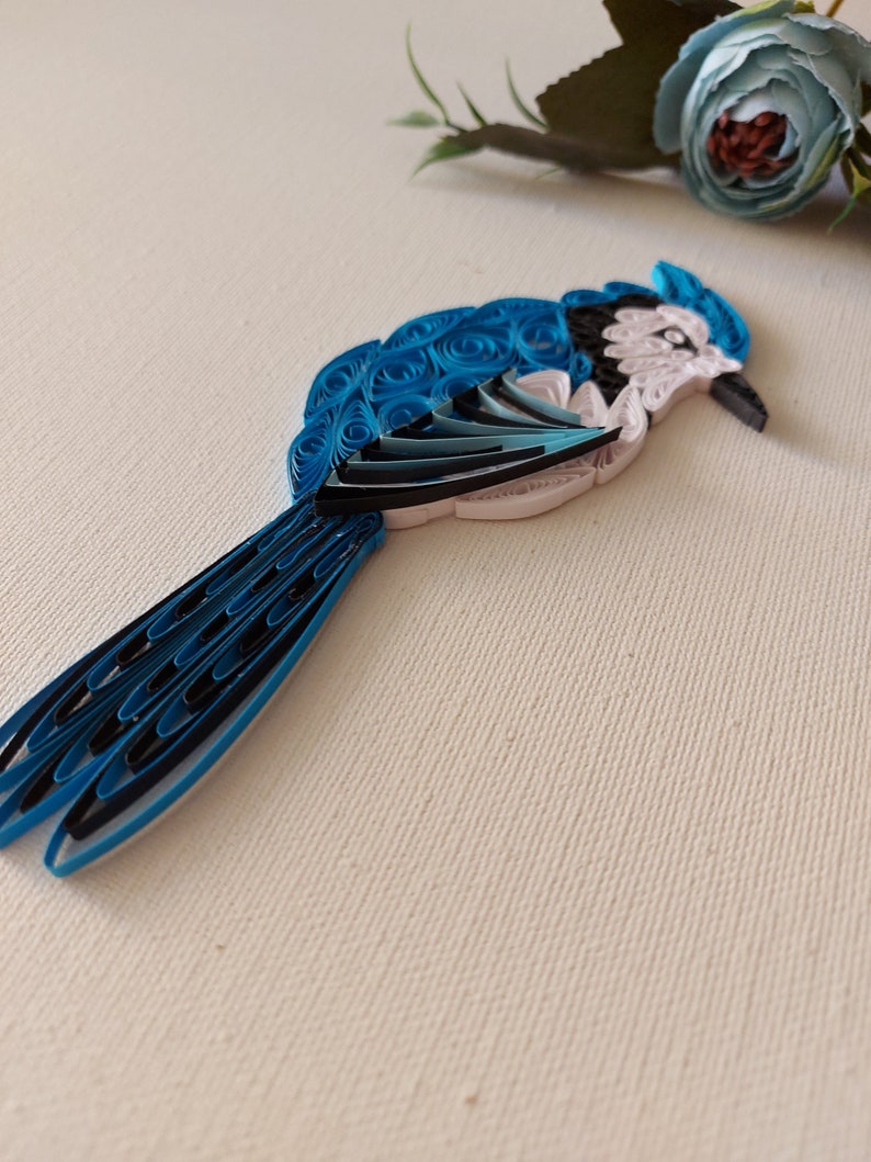 Quilling Bird, Blue Jay Bird, Christmas Ornament, Blue Bird, Window ...