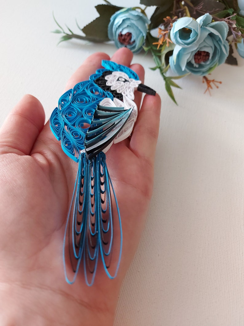 Quilling Bird, Blue Jay Bird, Christmas Ornament, Blue Bird, Window ...