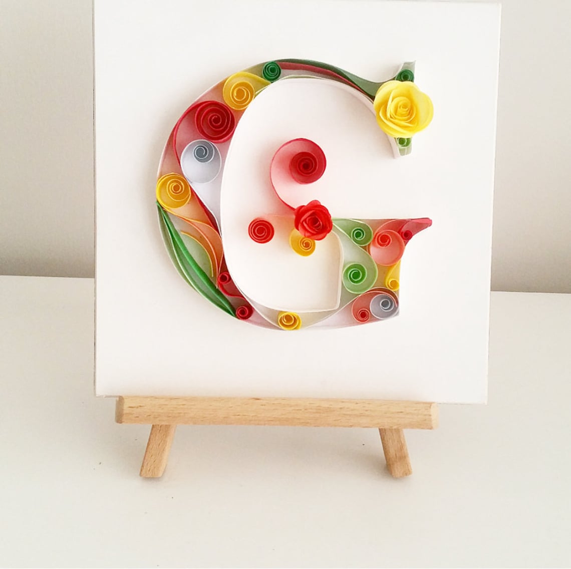 Quilled Letter Paper Art Monogram Letter G İnitial Letter | Etsy