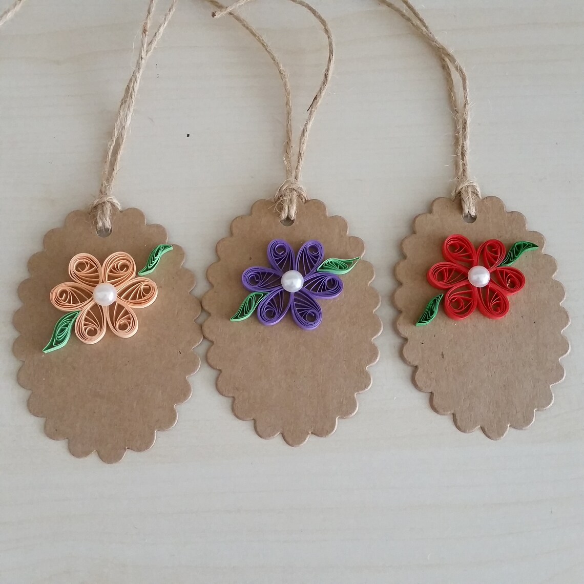 Quilling Gift Tag Thank You Gift Tag Gift Present Christmas - Etsy