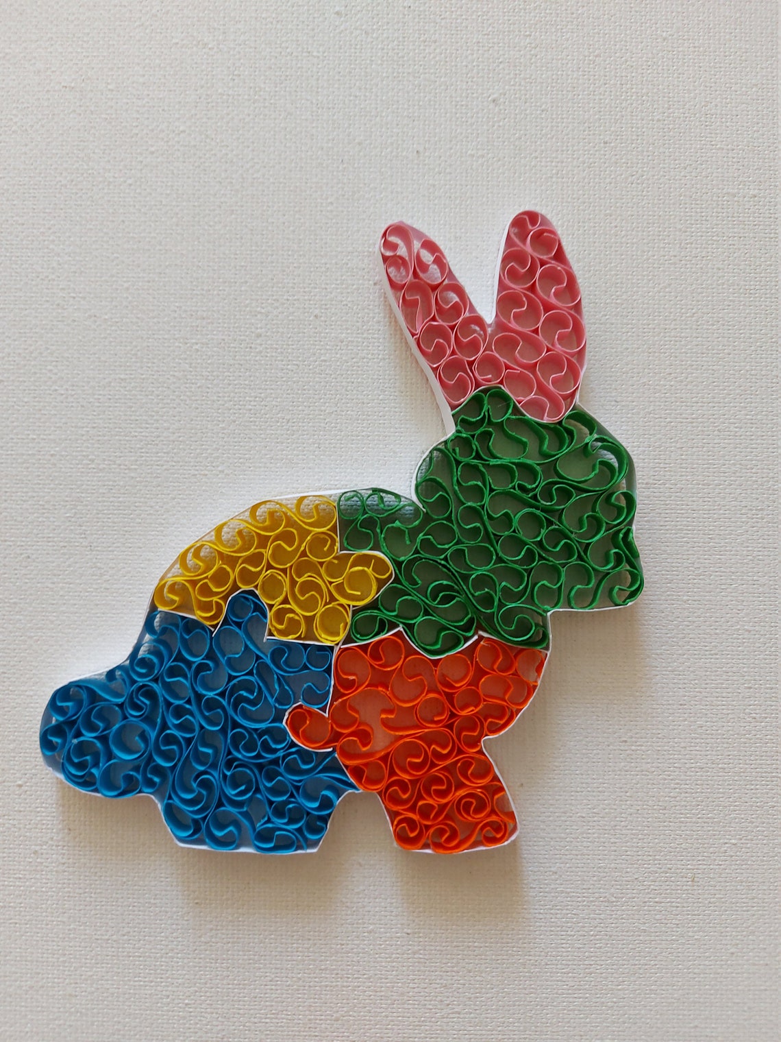 Quilling Art Quilling Rabbit Quilling Ornament Christmas | Etsy